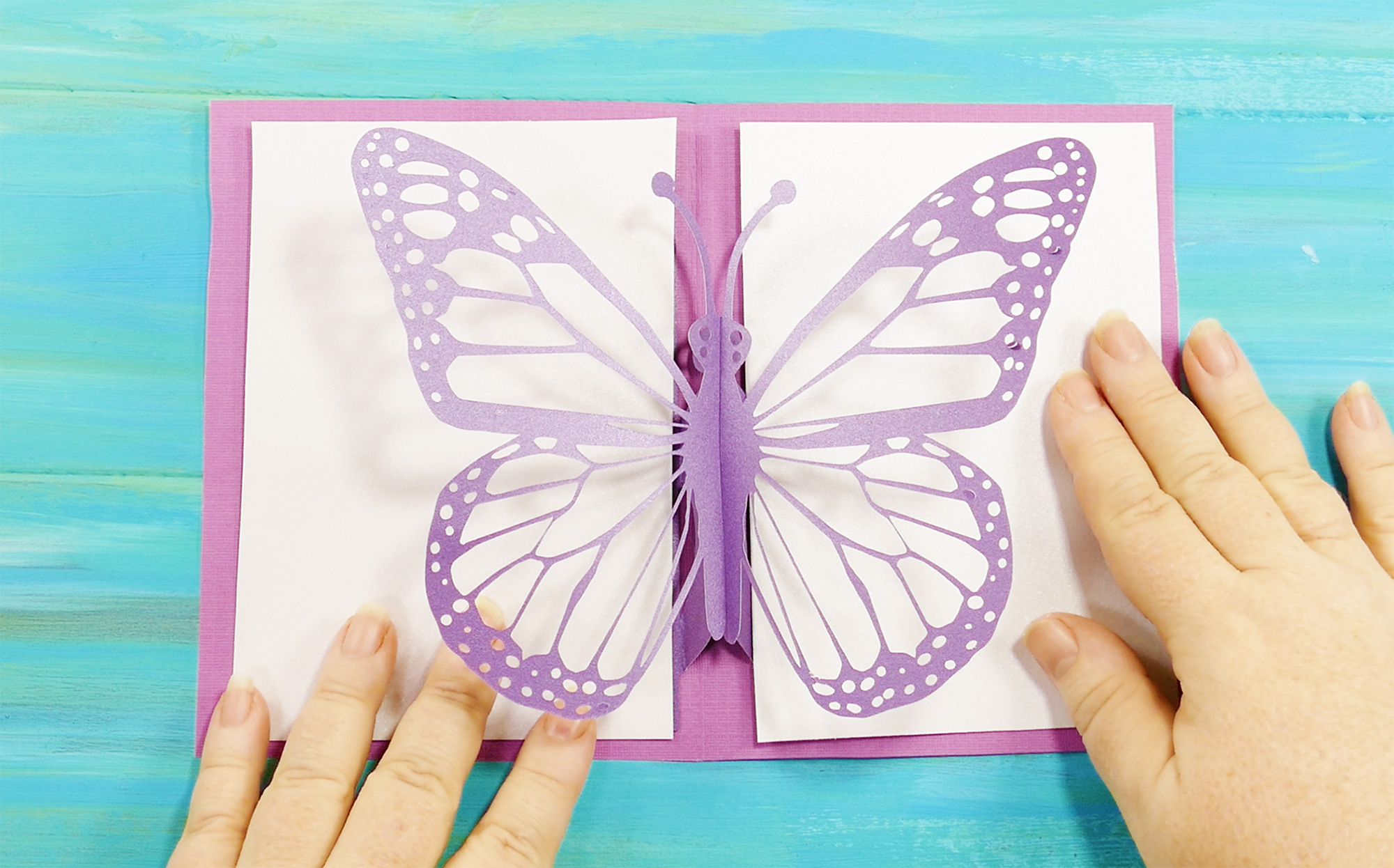 Pop up butterfly card simple2 Jennifer Maker Pop up butterfly card simple2 Jennifer Maker