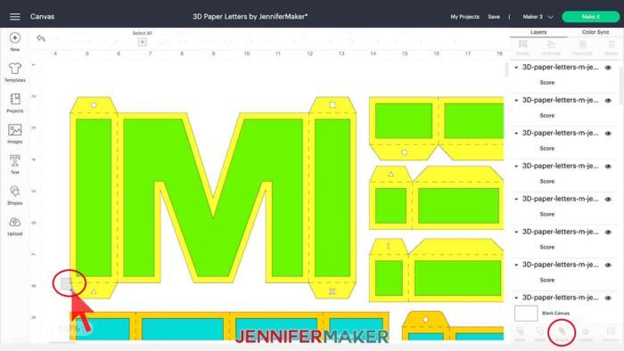 3D Paper Letters - Jennifer Maker