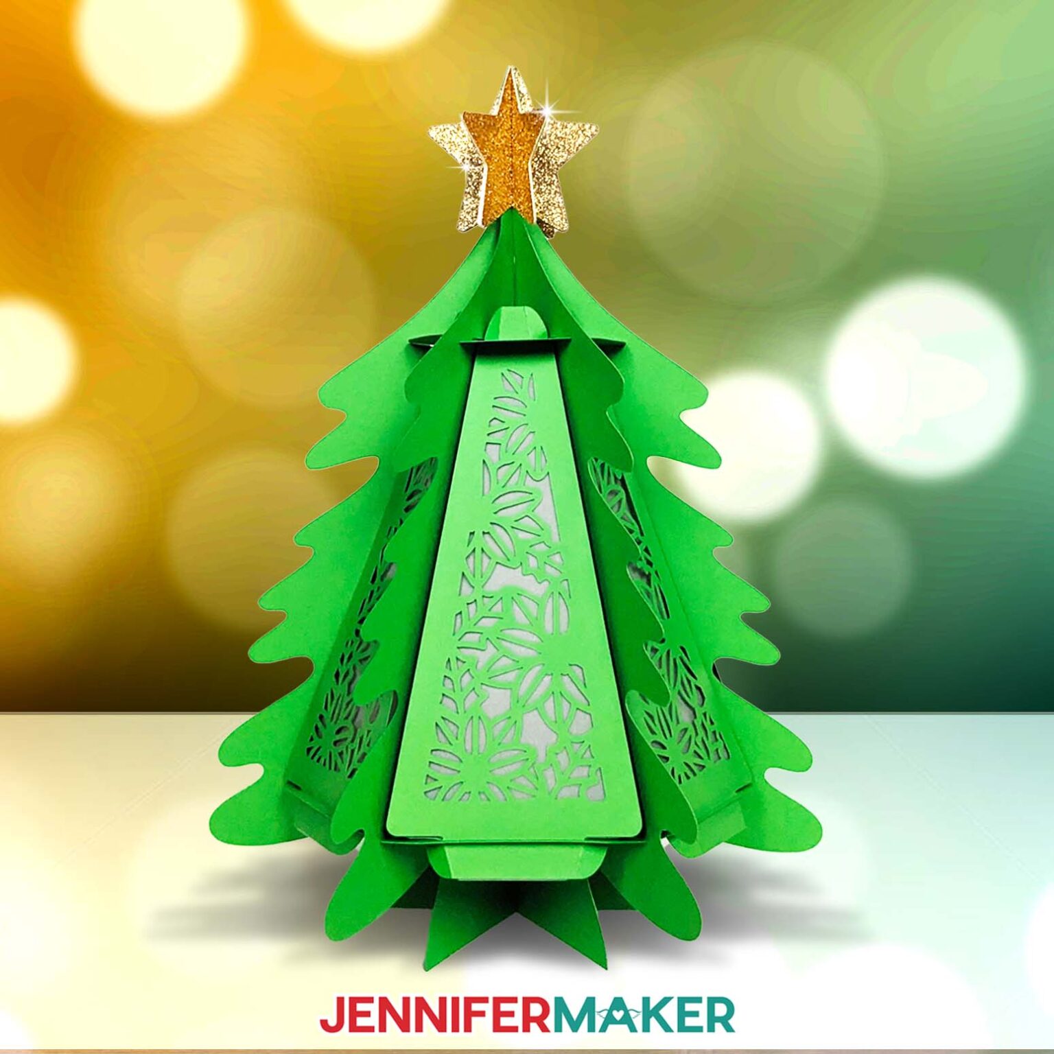 Craft a Custom 3D Paper Tree Lantern for Christmas! - Jennifer Maker