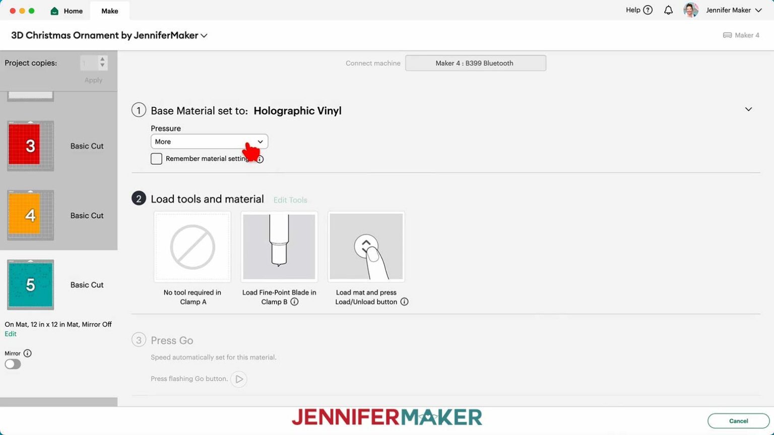 3D Christmas Ornament - Jennifer Maker