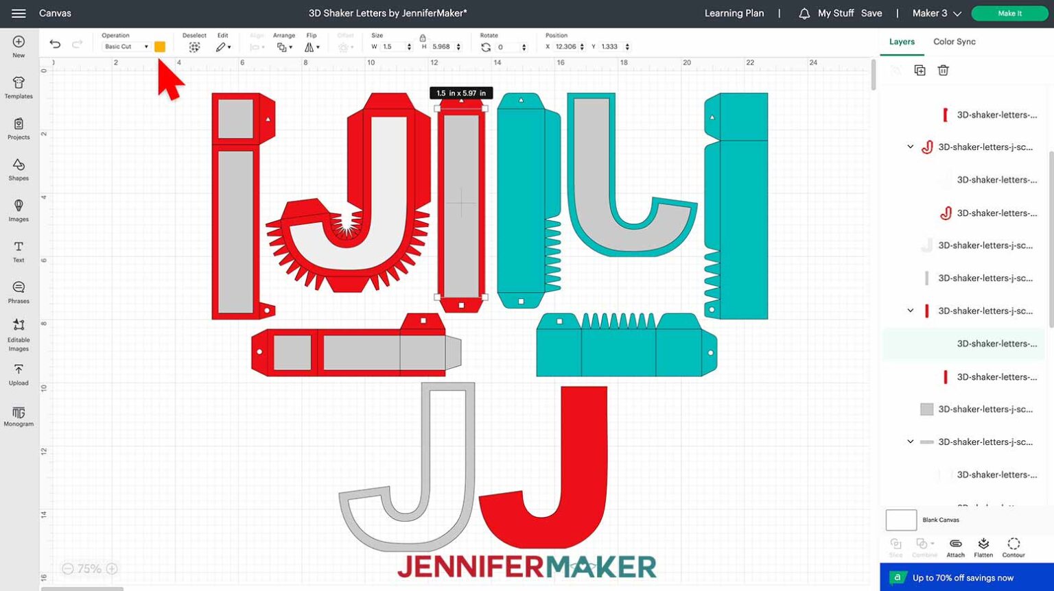 3D Letters With Shaker Pieces to Celebrate the New Year! - Jennifer Maker