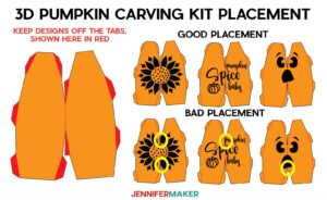 3D Paper Pumpkin Carving Kit with Fun Designs - Jennifer Maker