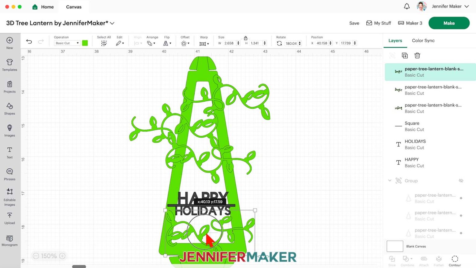 Craft a Custom 3D Paper Tree Lantern for Christmas! - Jennifer Maker