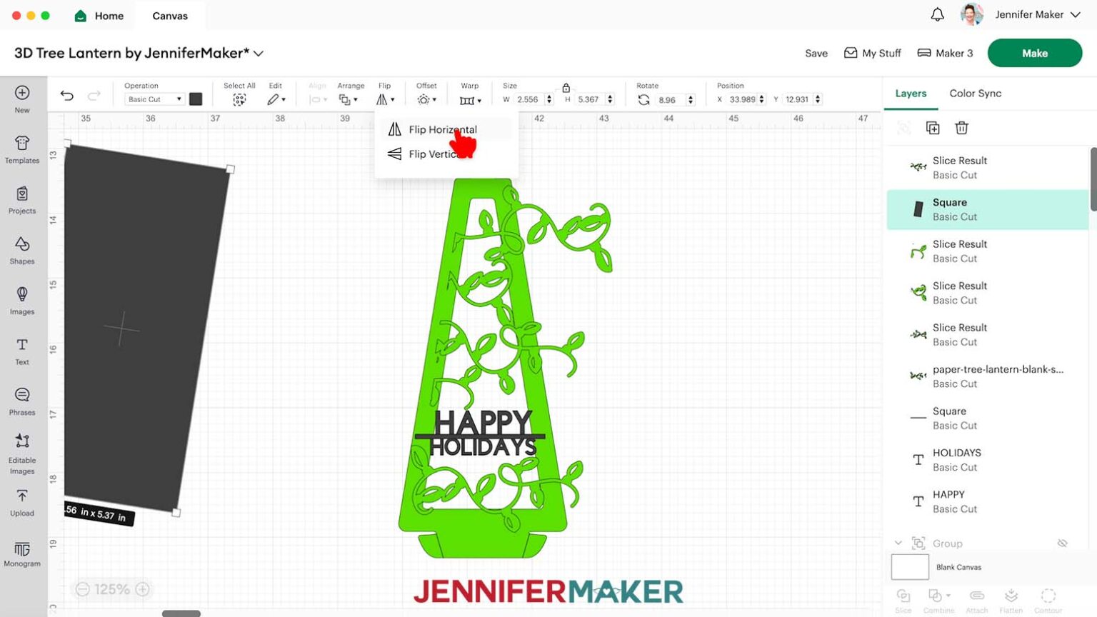 3D Paper Tree Lantern - Jennifer Maker
