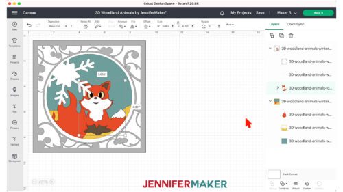 3D Woodland Animals: Mix & Match Designs! - Jennifer Maker