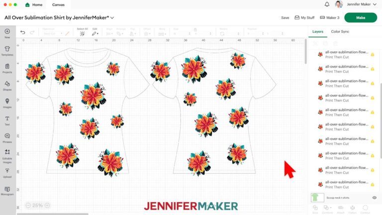 How To DIY An All Over Sublimation Shirt - Even Seams! - Jennifer Maker