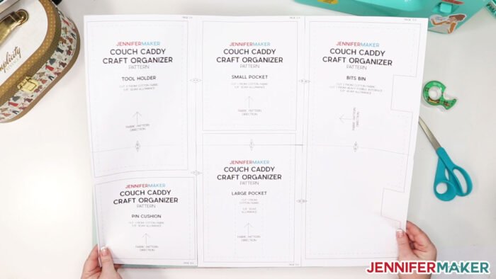 Sew a Couch Caddy Craft Organizer for Tools & Bits! - Jennifer Maker
