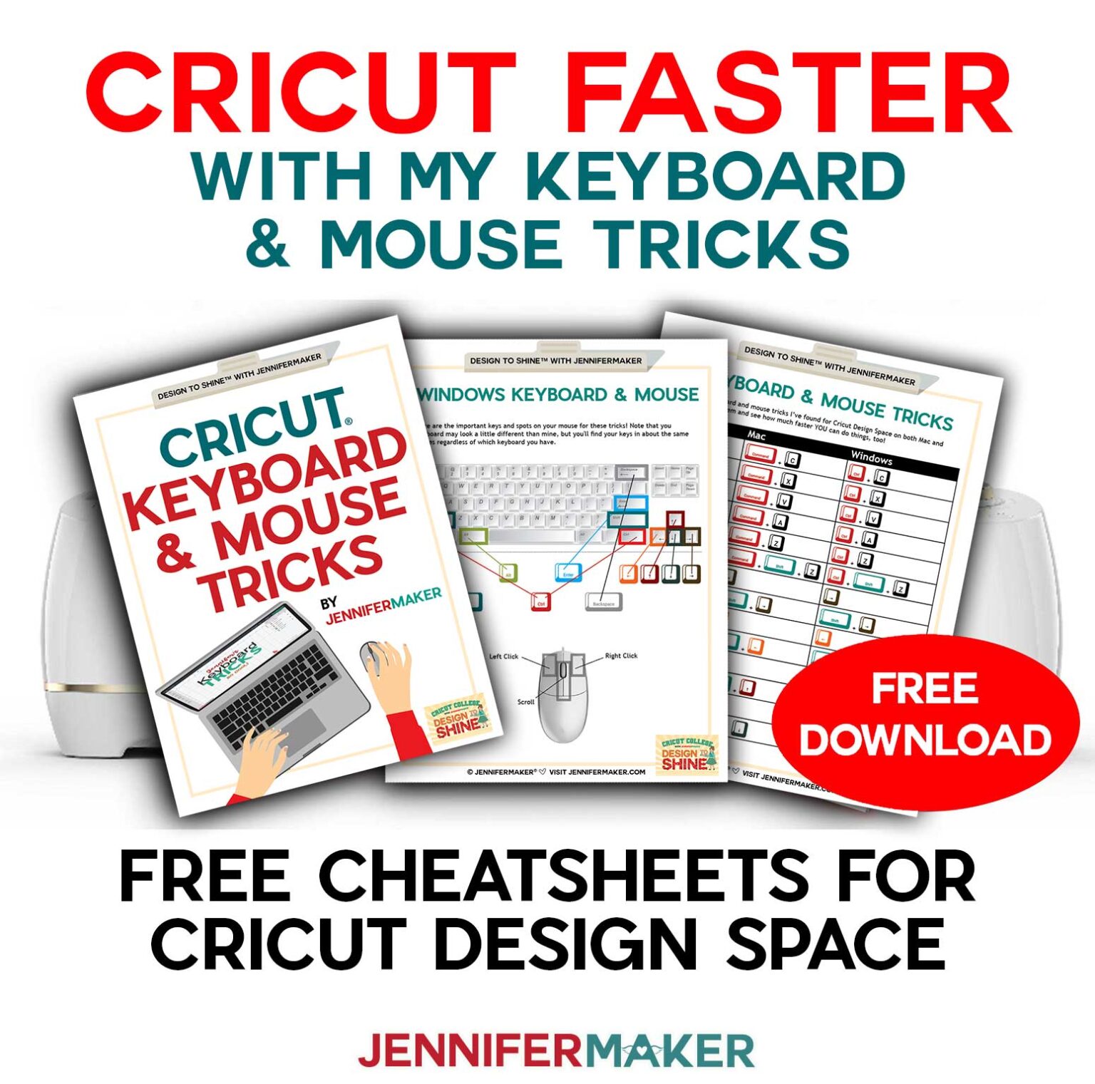 Cricut Tricks: Keyboard Shortcuts and Mouse Tips Cheat Sheet - Jennifer ...
