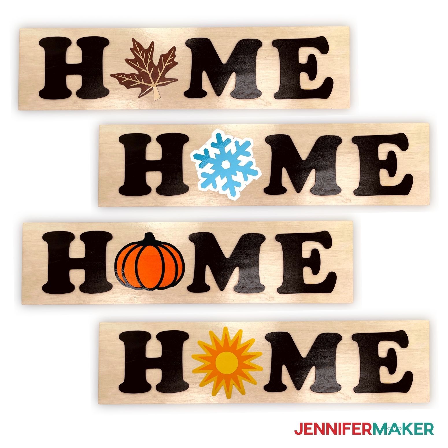 DIY Interchangeable Home Signs - Jennifer Maker