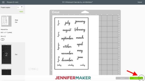DIY Personalized Whiteboard Calendar with Print & Cut Magnets ...