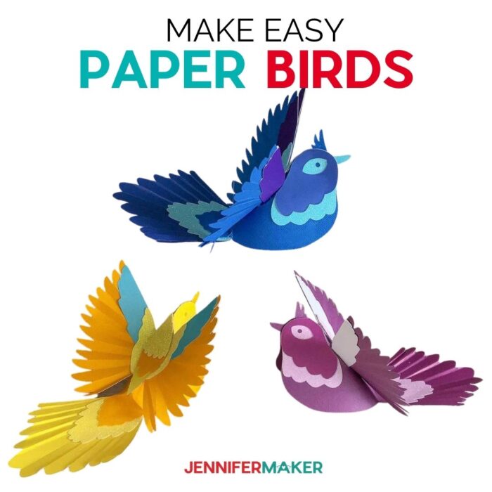 Easy 3D Paper Birds - Jennifer Maker