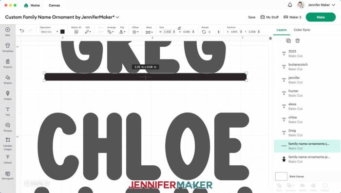 Make A Custom Family Name Ornament From Paper - Jennifer Maker