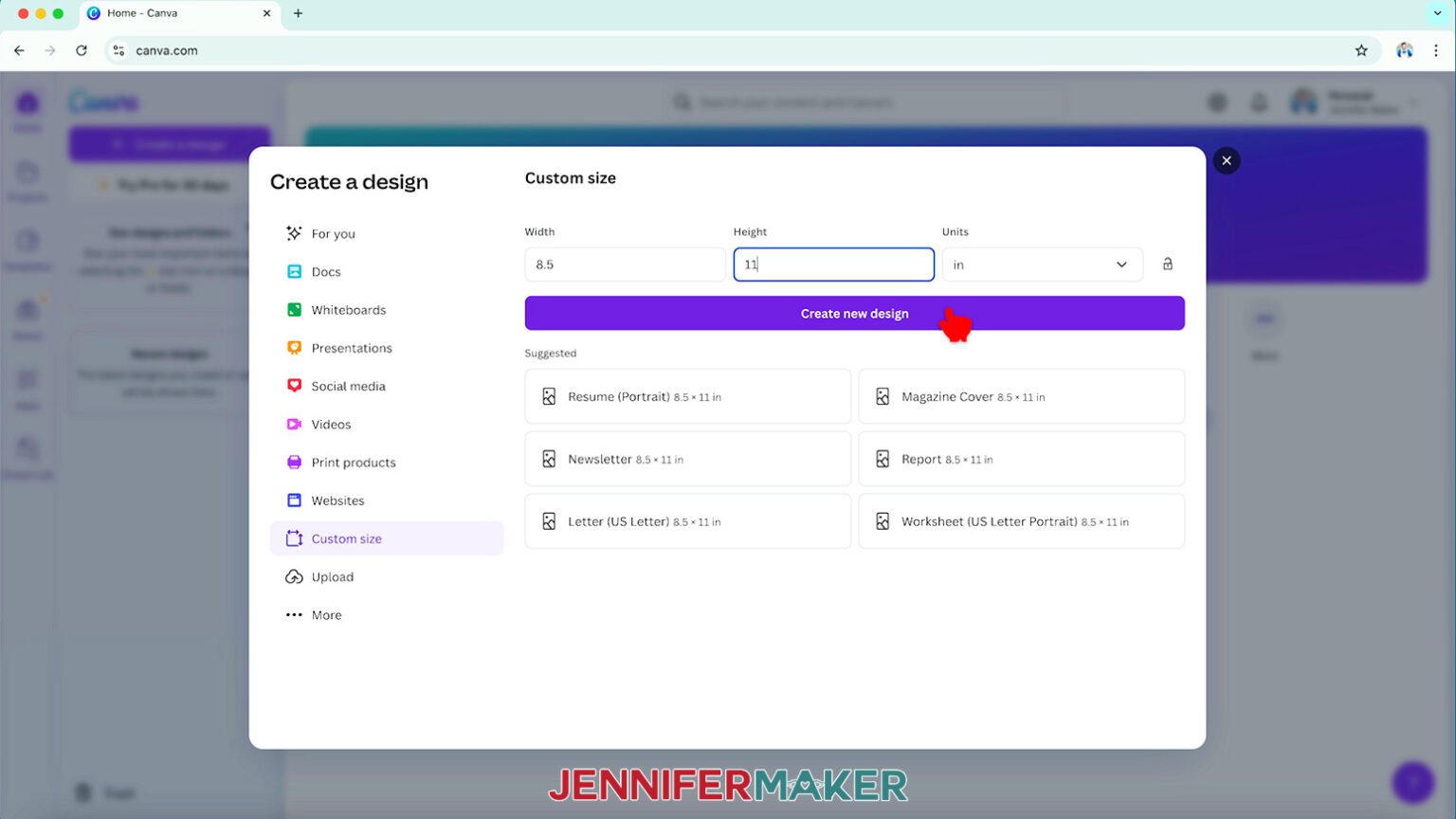 How To Use Canva For Beginners - Jennifer Maker