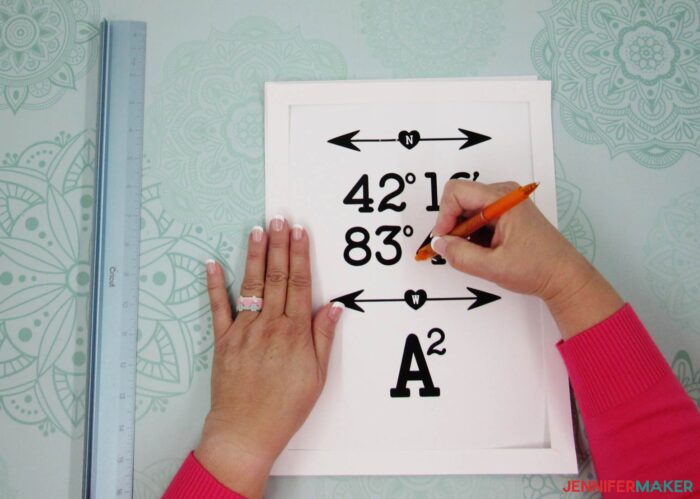 Latitude & Longitude Wall Art with GPS Coordinates - Jennifer Maker