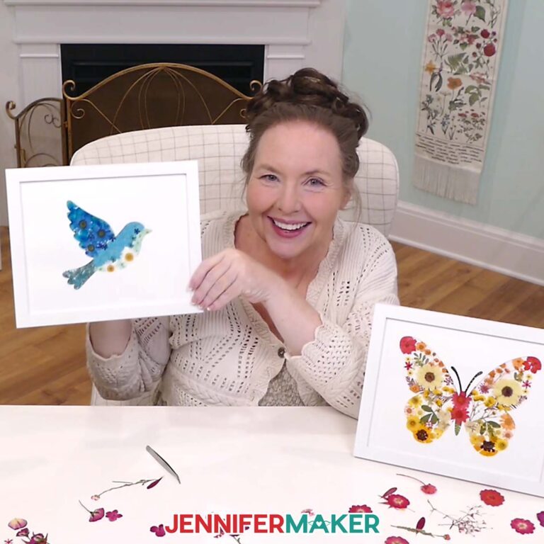 DIY Pressed Flower Silhouette: Easy Art With Dried Flowers - Jennifer Maker