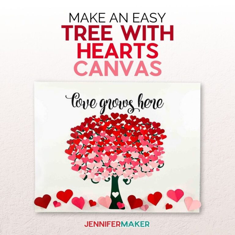 Easy Paper Heart Tree Canvas Art