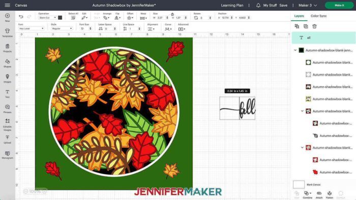 Autumn Shadowbox - Jennifer Maker