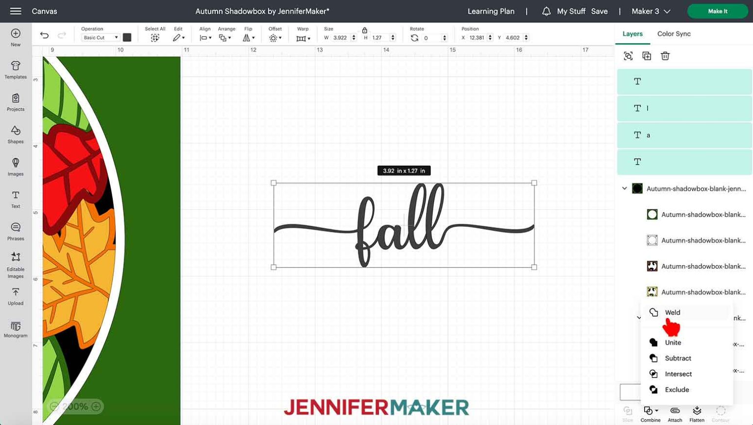 Autumn Shadowbox - Jennifer Maker