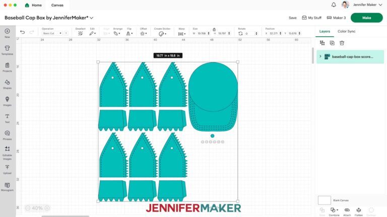 How To Make A 3D Baseball Cap Gift Box: Free Hat SVG - Jennifer Maker