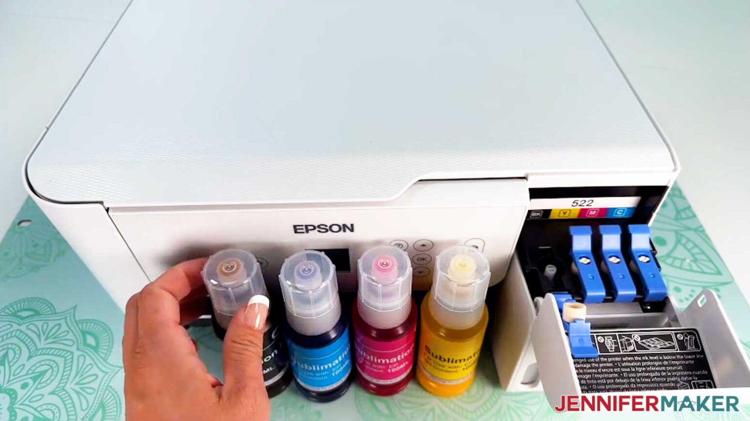 How to Convert an Epson Printer for Sublimation - Jennifer Maker