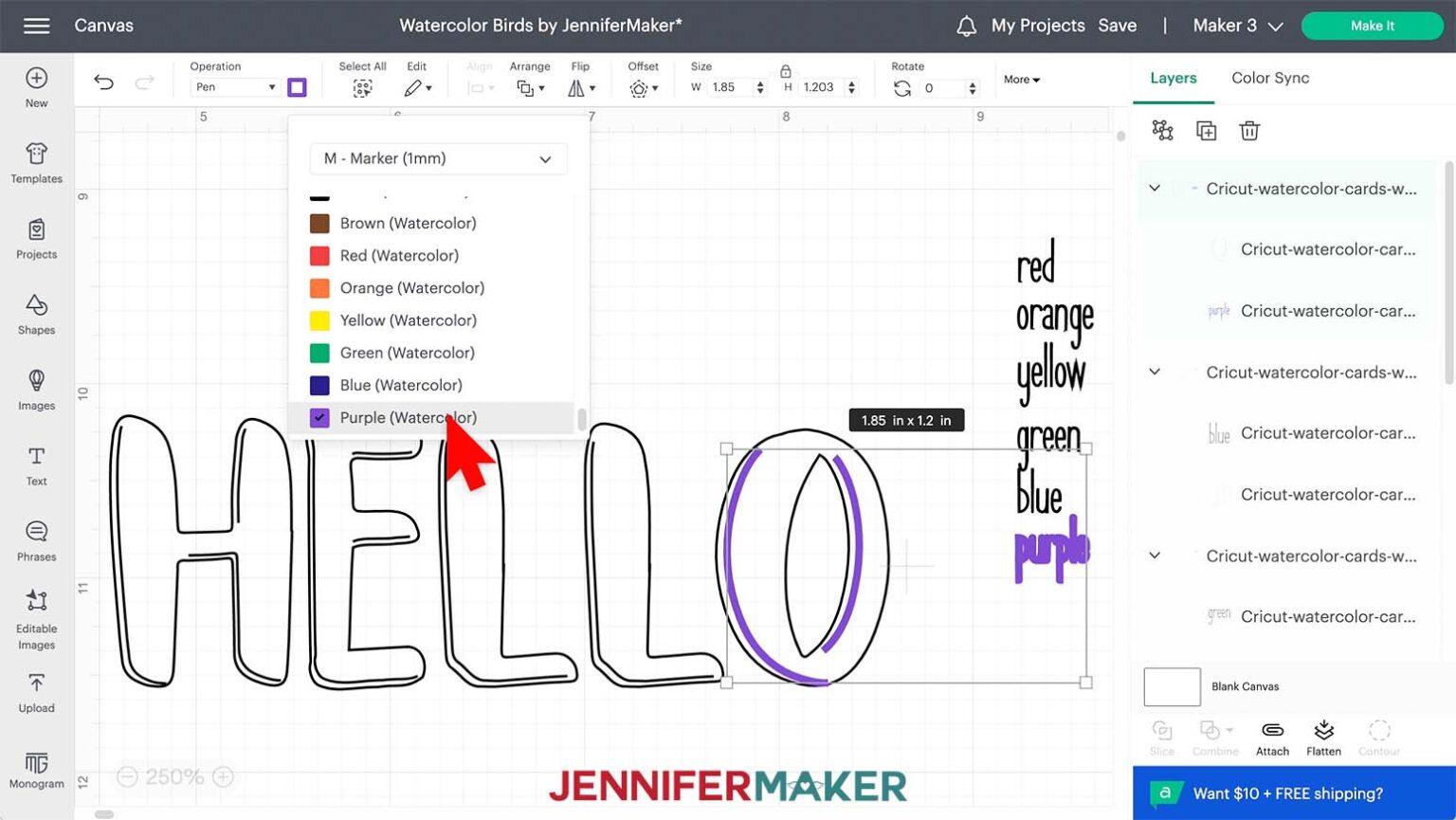 Easy Winter Watercolors With Cricut Watercolor Markers - Jennifer Maker