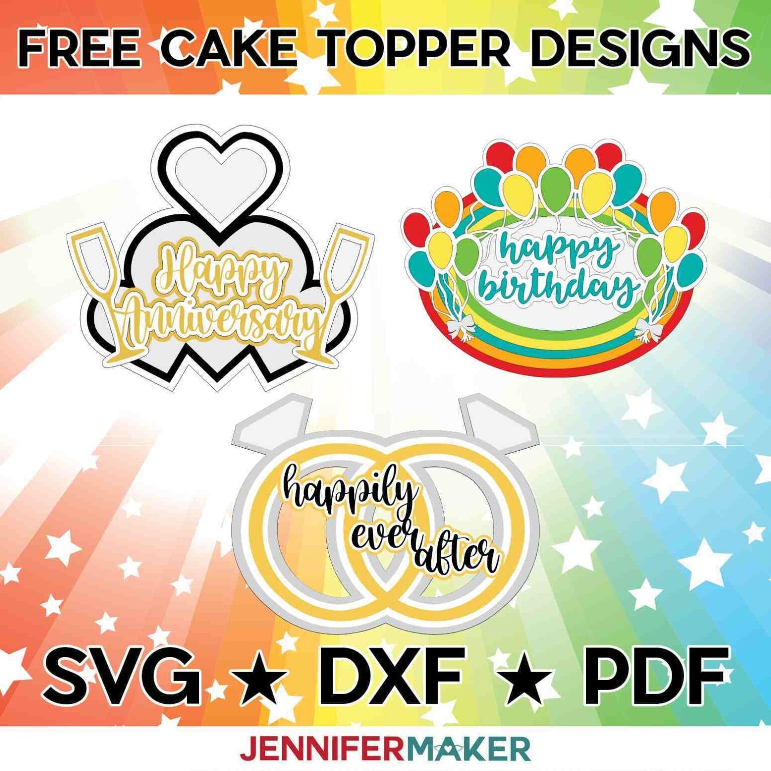 How to Make Custom Cake Toppers with Shakers & Confetti! - Jennifer Maker
