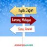Custom Family Sign Post with Personalized Names & Places! - Jennifer Maker