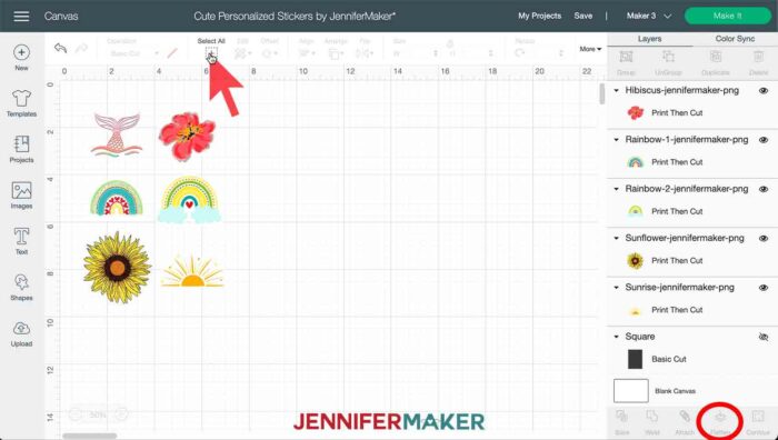 Cute Personalized Stickers - Jennifer Maker