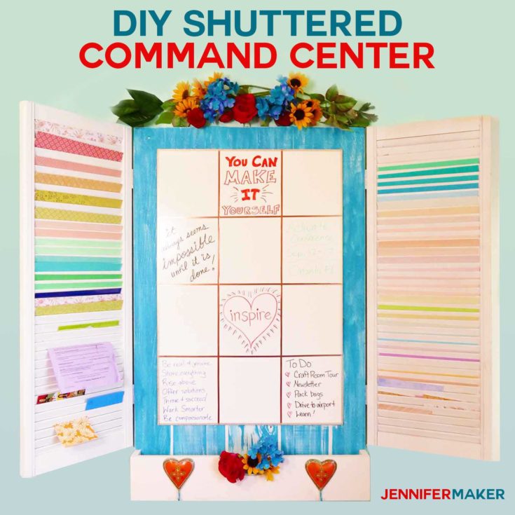 DIY Command Center with Paper Storage - Jennifer Maker