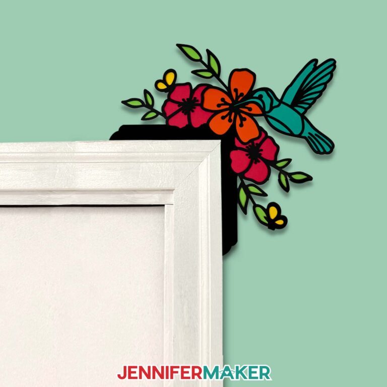How To Make A DIY Door Frame Topper With Paper! - Jennifer Maker