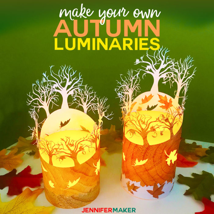 DIY Fall Luminary: Autumn Leaves - Jennifer Maker
