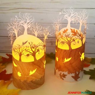 DIY Fall Luminary: Autumn Leaves - Jennifer Maker