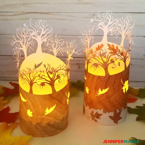 DIY Fall Luminary: Autumn Leaves - Jennifer Maker