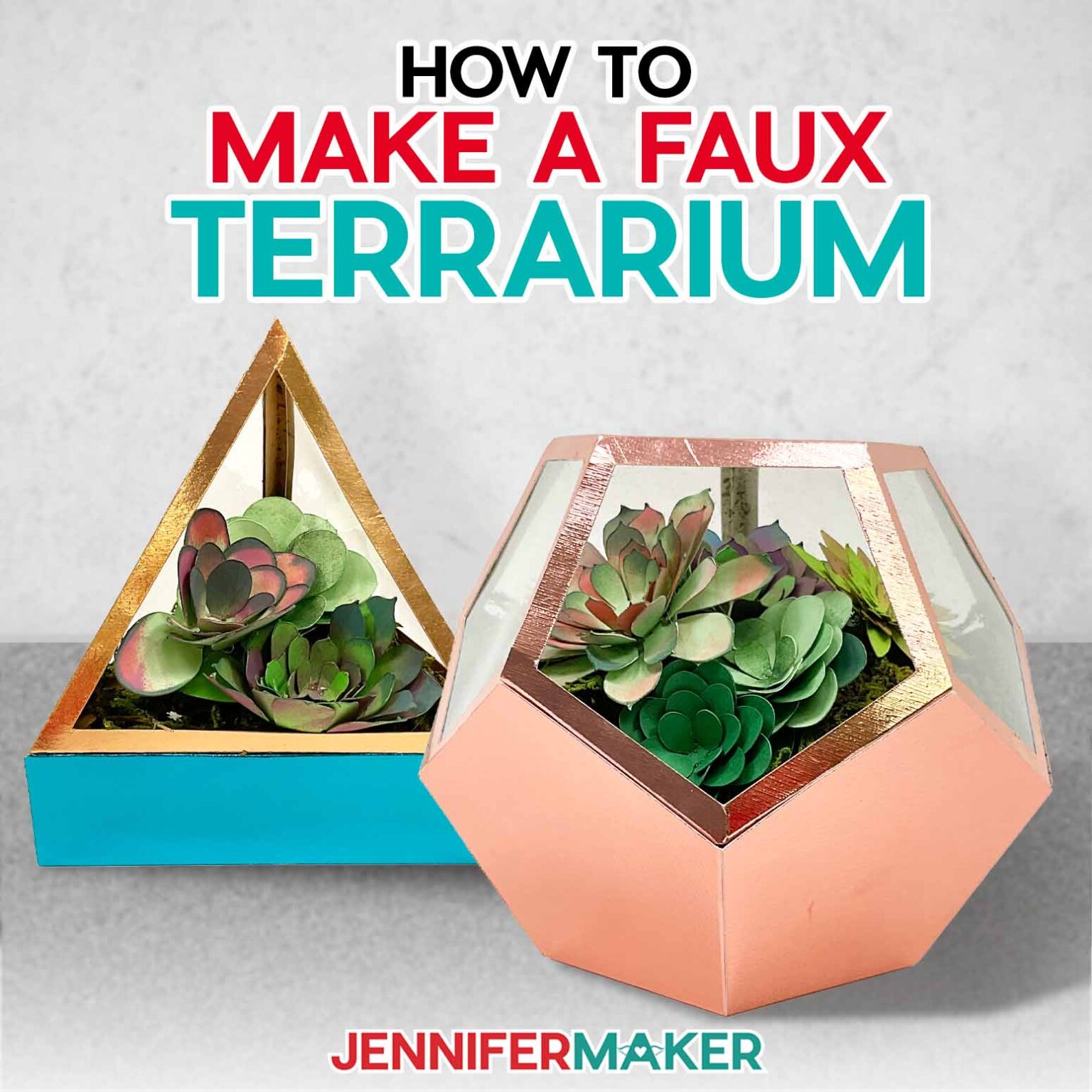 DIY Faux Terrarium with Succulents for Your Home - Jennifer Maker