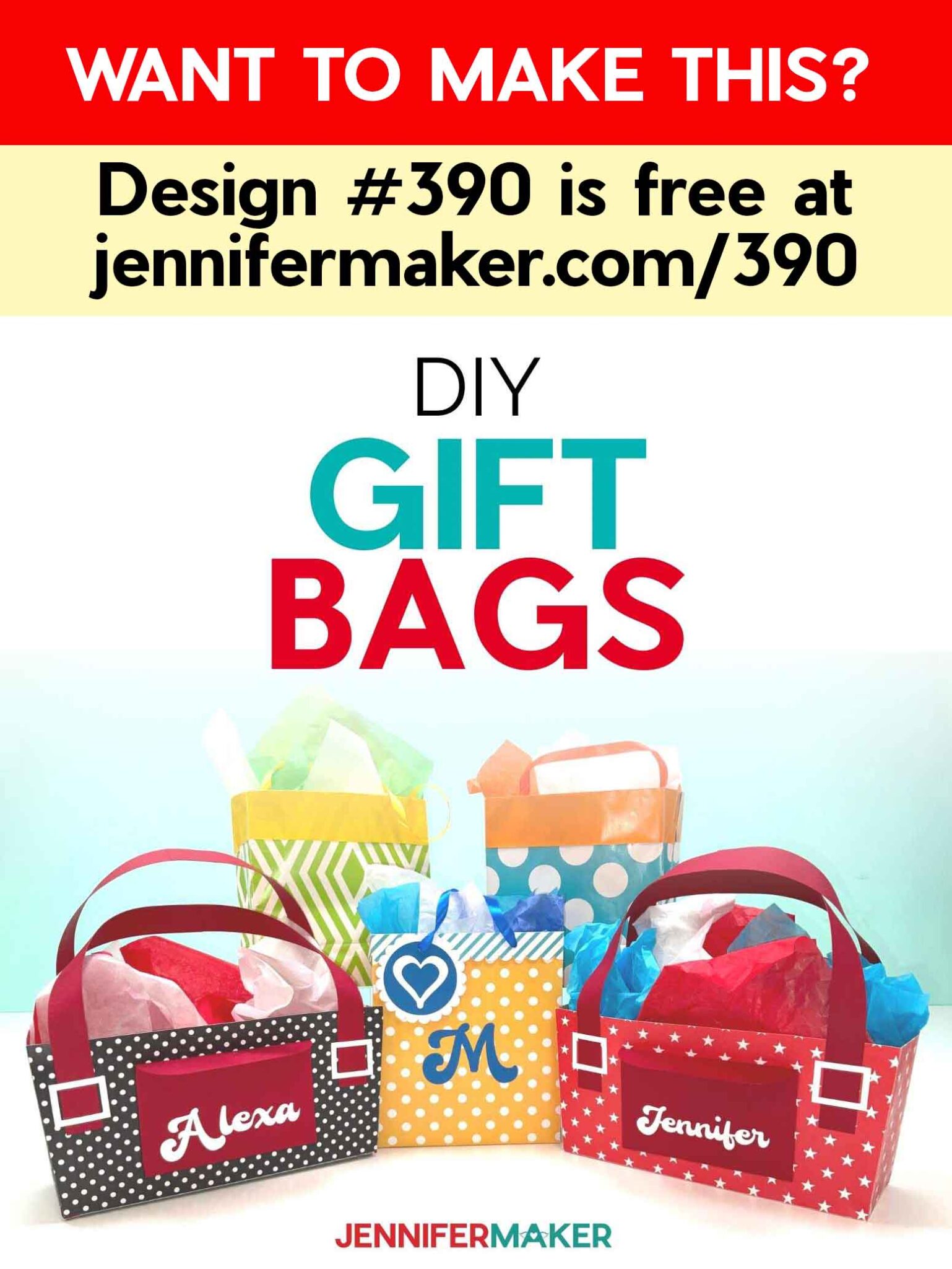 DIY Gift Bags - Three Styles Made With or Without a Cricut! - Jennifer ...