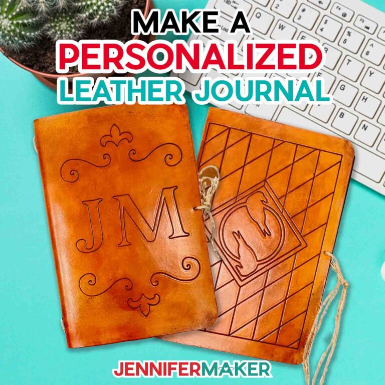 How to Personalize a Custom DIY Leather Journal - Jennifer Maker