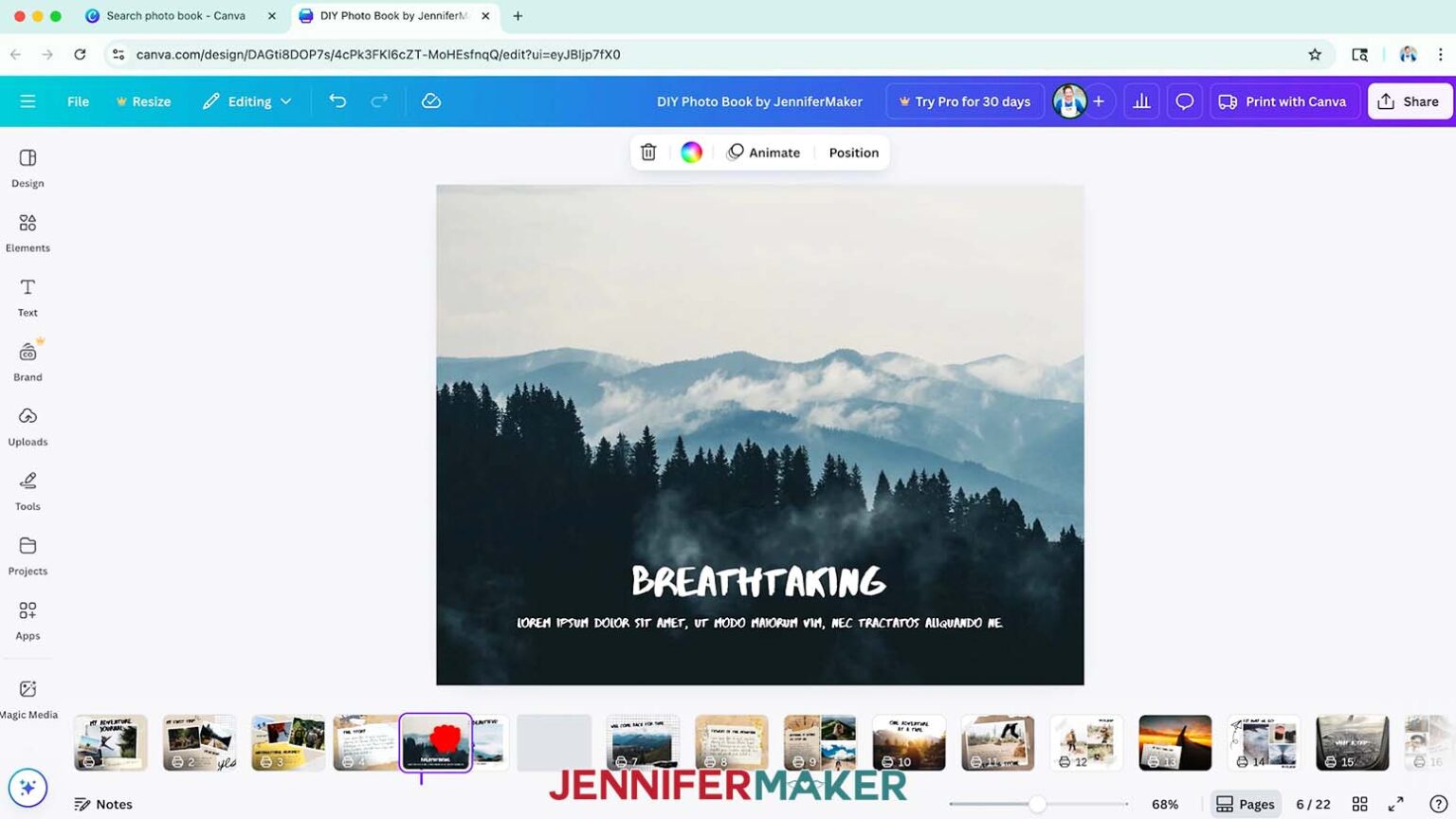 How to Make a Custom DIY Photo Book in Canva! - Jennifer Maker