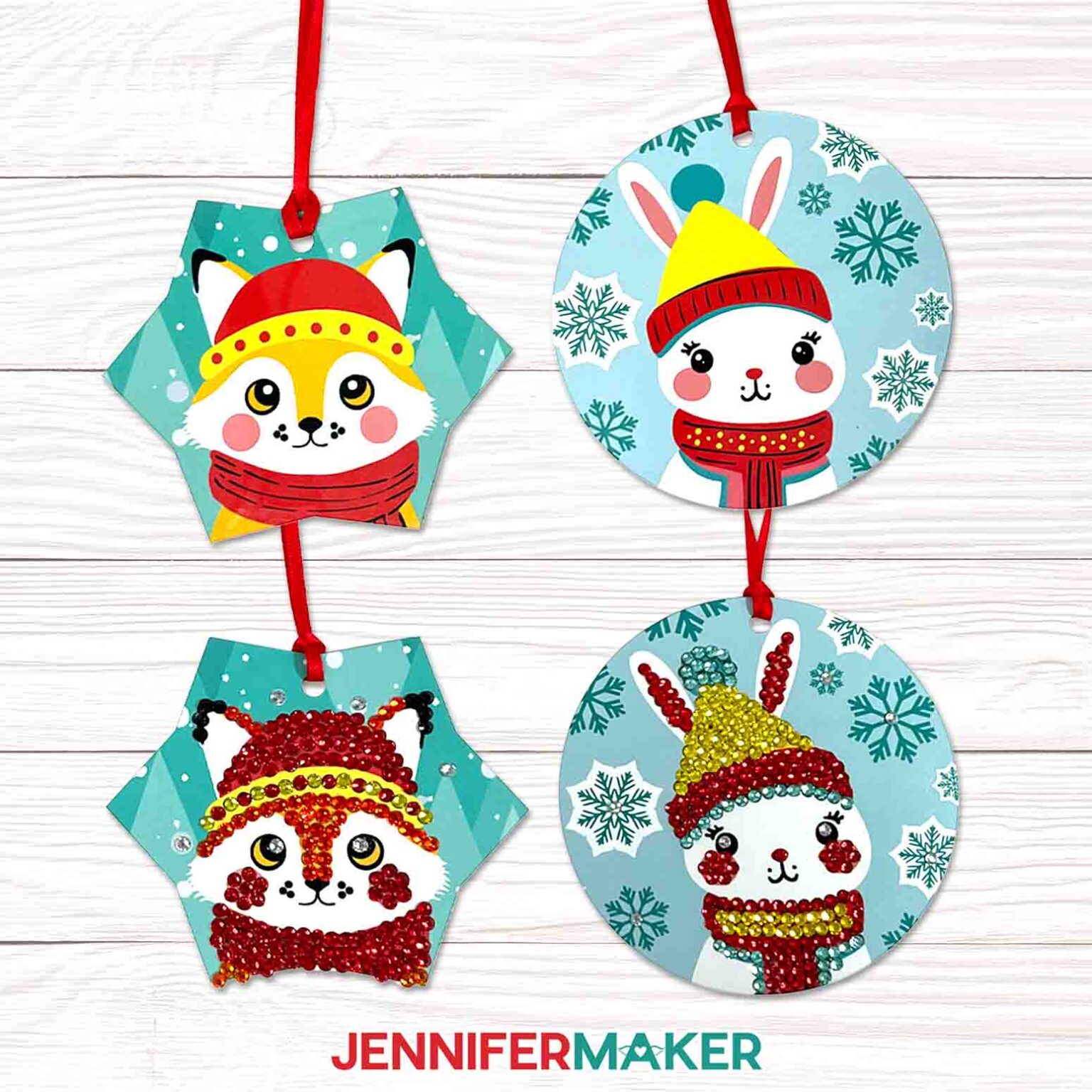 Rhinestone Embellished Ornament for the Christmas Tree! - Jennifer Maker