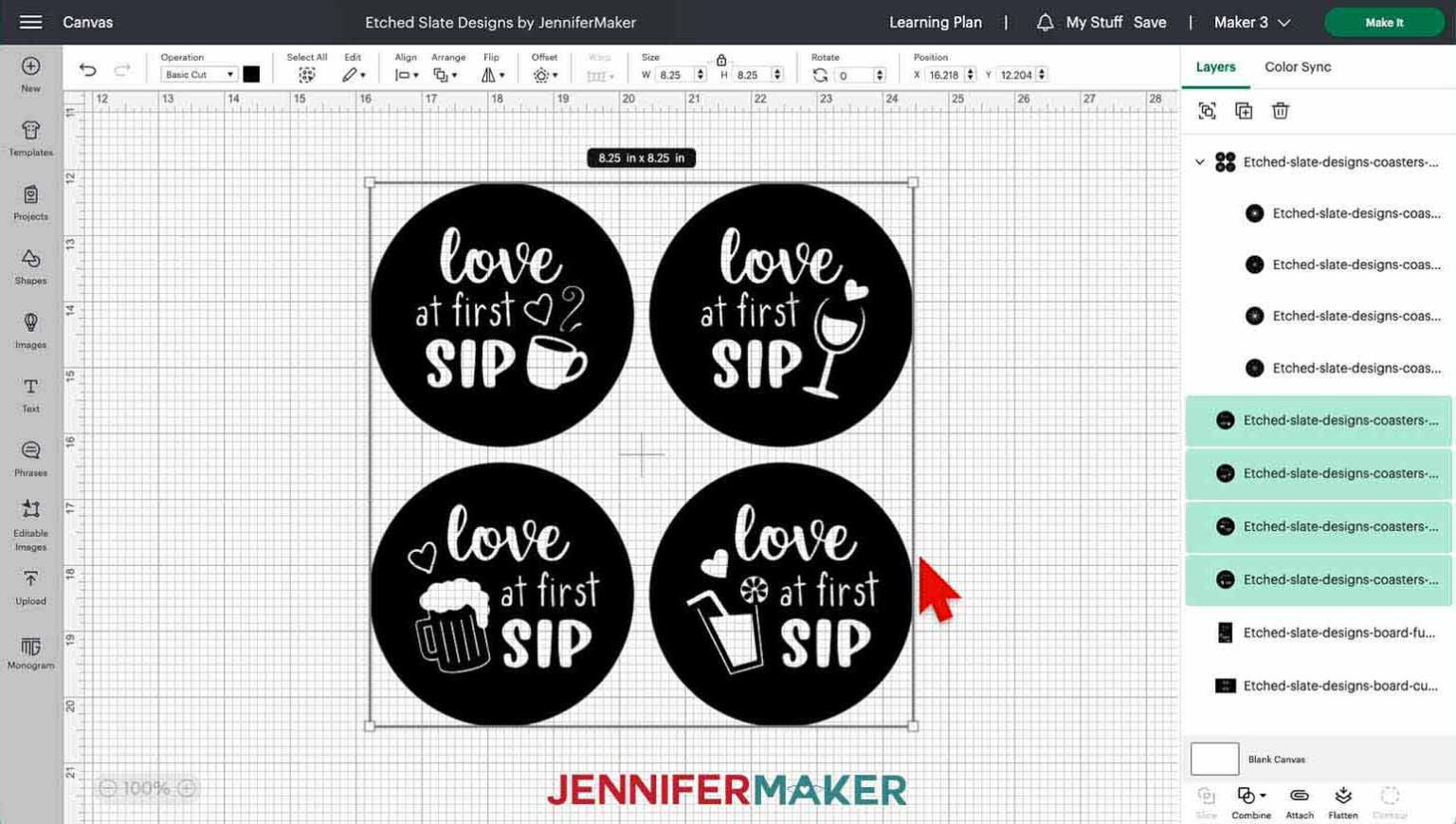 How to Etch Slate: Make a Cheeseboard & Coasters! - Jennifer Maker