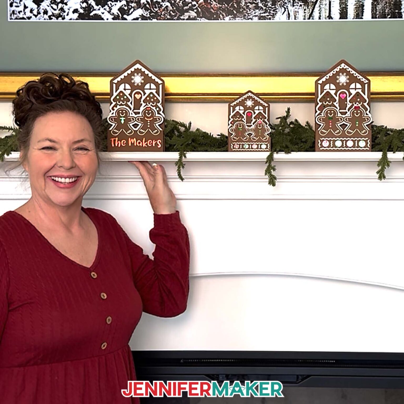 This Easy Gingerbread House Pop-Up Card Is 3D Fun! - Jennifer Maker