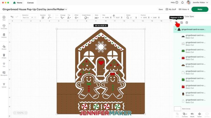 This Easy Gingerbread House Pop-Up Card Is 3D Fun! - Jennifer Maker