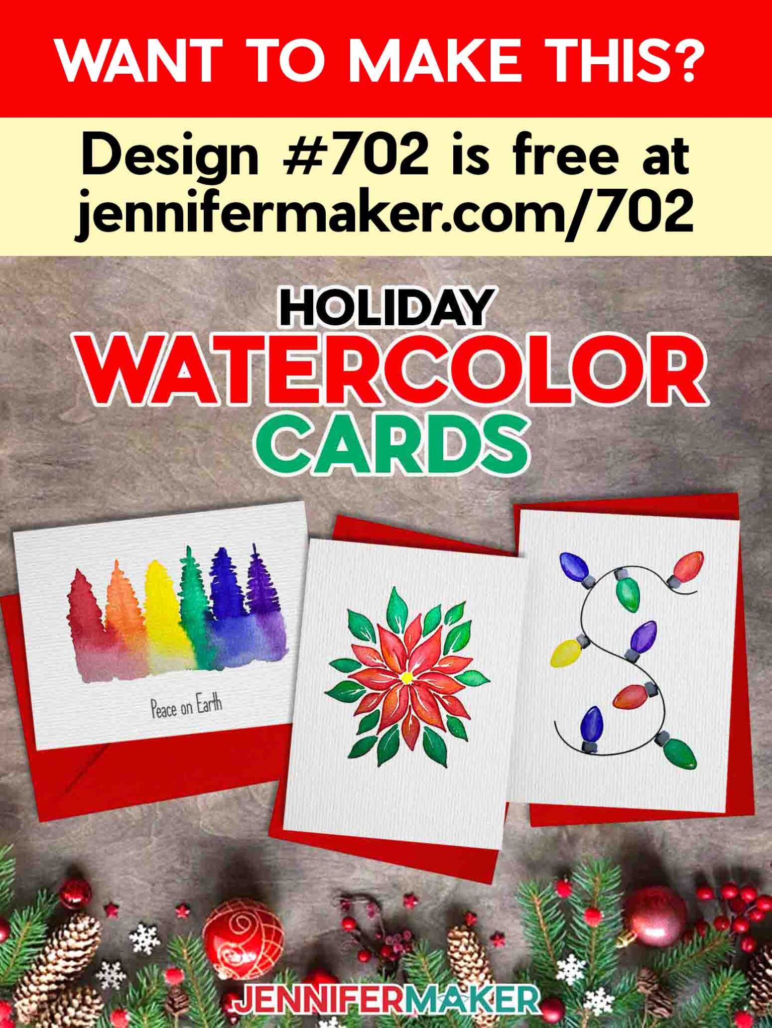 Easy Winter Watercolors With Cricut Watercolor Markers - Jennifer Maker