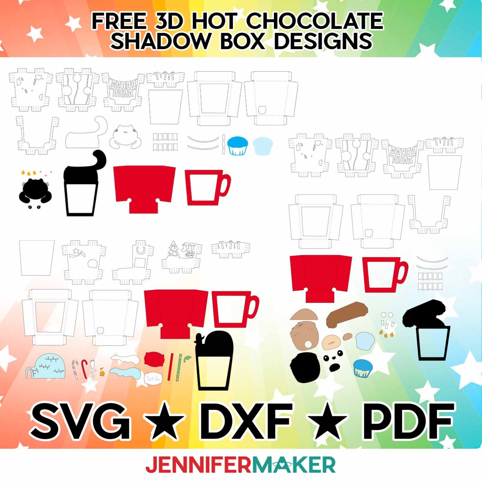 Light-Up Hot Chocolate Shadow Box: Holds a Cocoa Packet! - Jennifer Maker