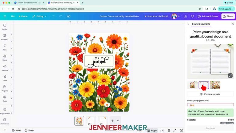 How to Create a Custom Journal in Canva + Free Pages! - Jennifer Maker