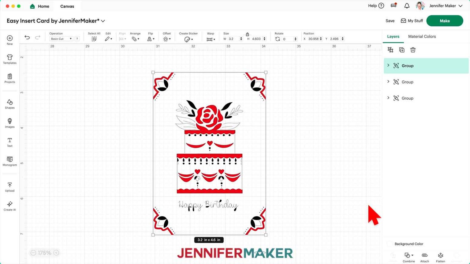 How to Make Insert Cards with Cricut, the Easy Way! - Jennifer Maker
