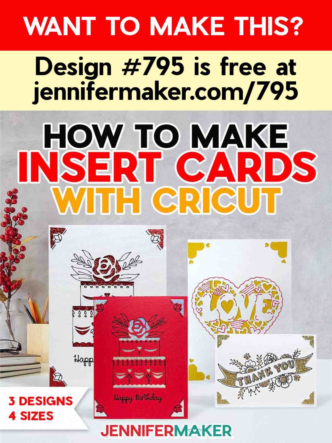 How to Make Insert Cards with Cricut, the Easy Way! - Jennifer Maker