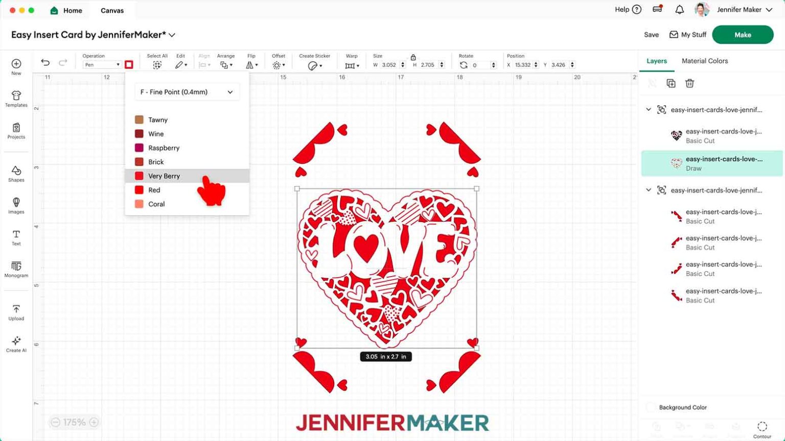 How to Make Insert Cards with Cricut, the Easy Way! - Jennifer Maker