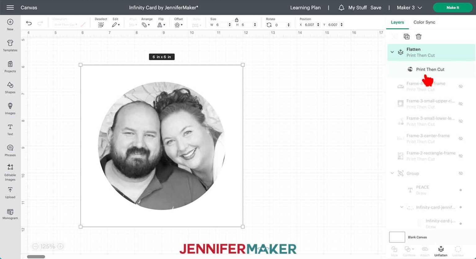 Infinity Card with Photos - Jennifer Maker