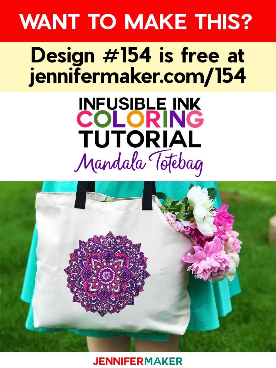 Cricut Infusible Ink Coloring: Mandala Totebag - Jennifer Maker