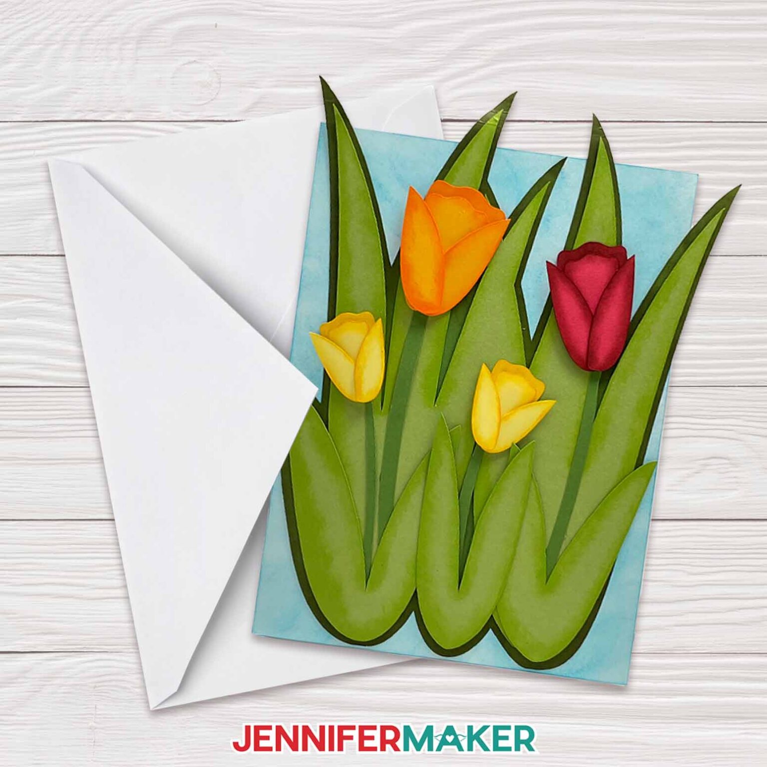How To Ink Cardstock Edges For 3D Paper Flower Cards - Jennifer Maker